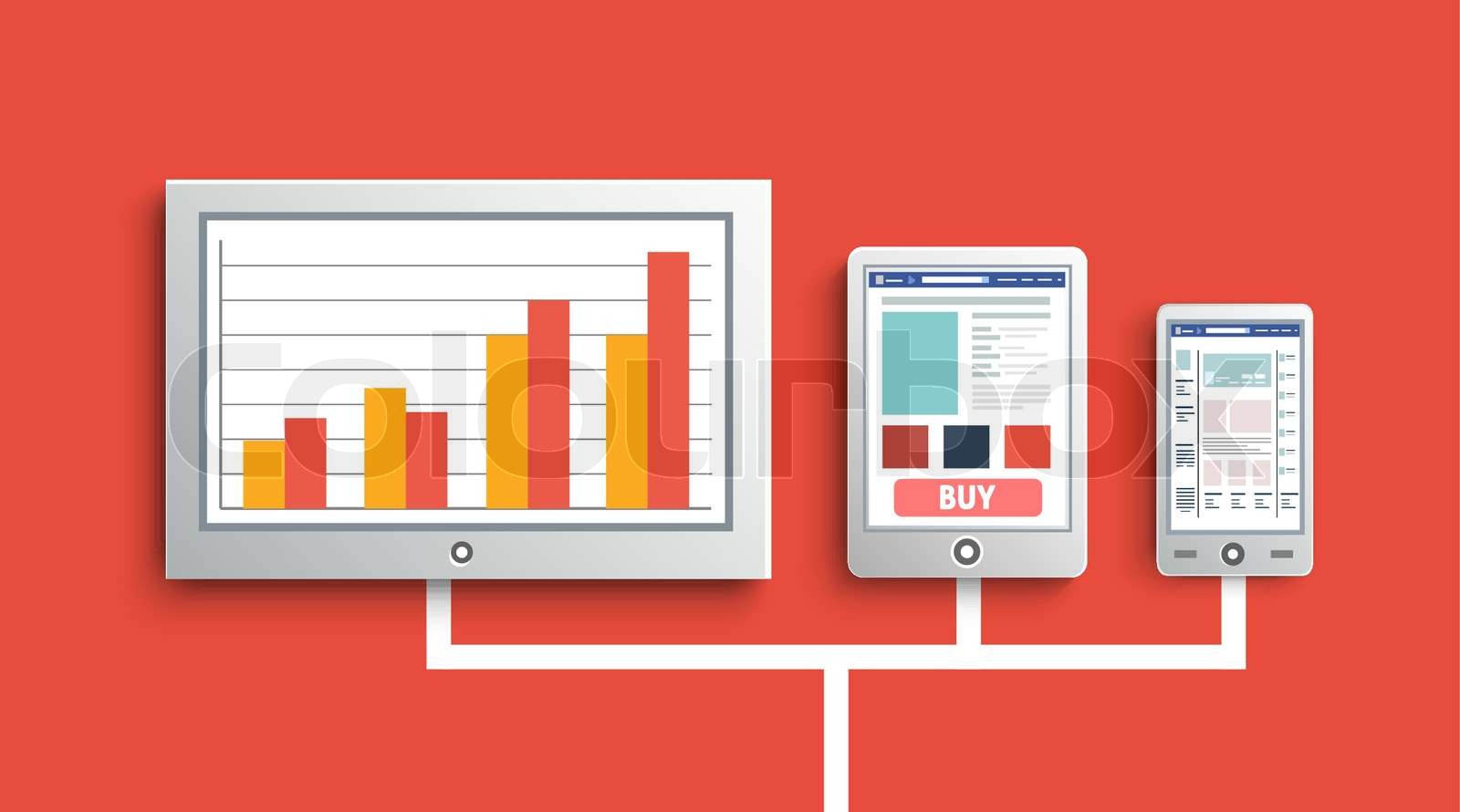 Set of modern digital devices | Stock vector | Colourbox