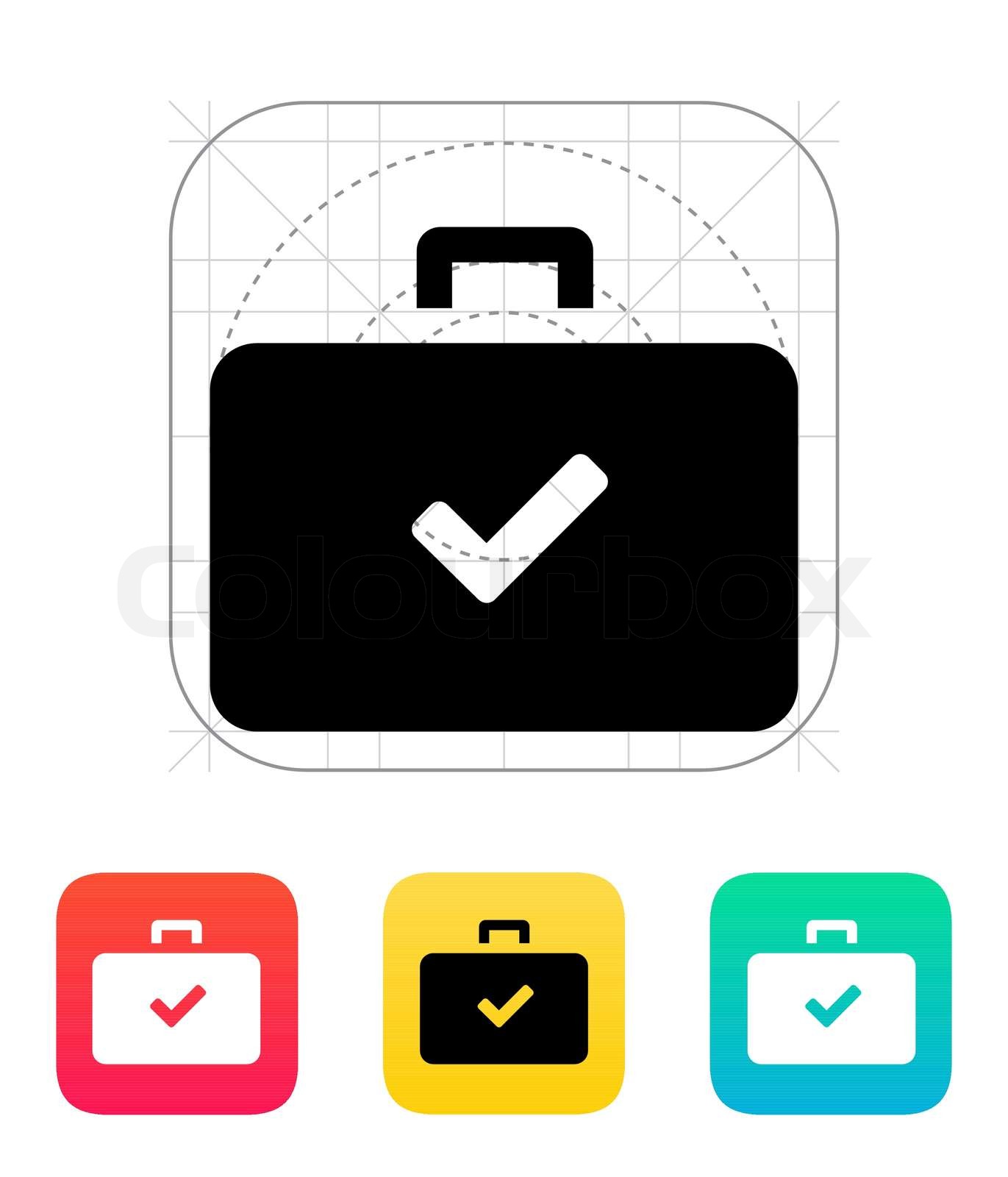Check case icon. | Stock vector | Colourbox