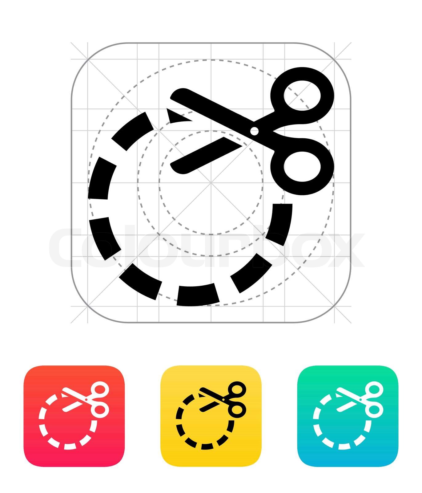 Cut circle icon. | Stock vector | Colourbox