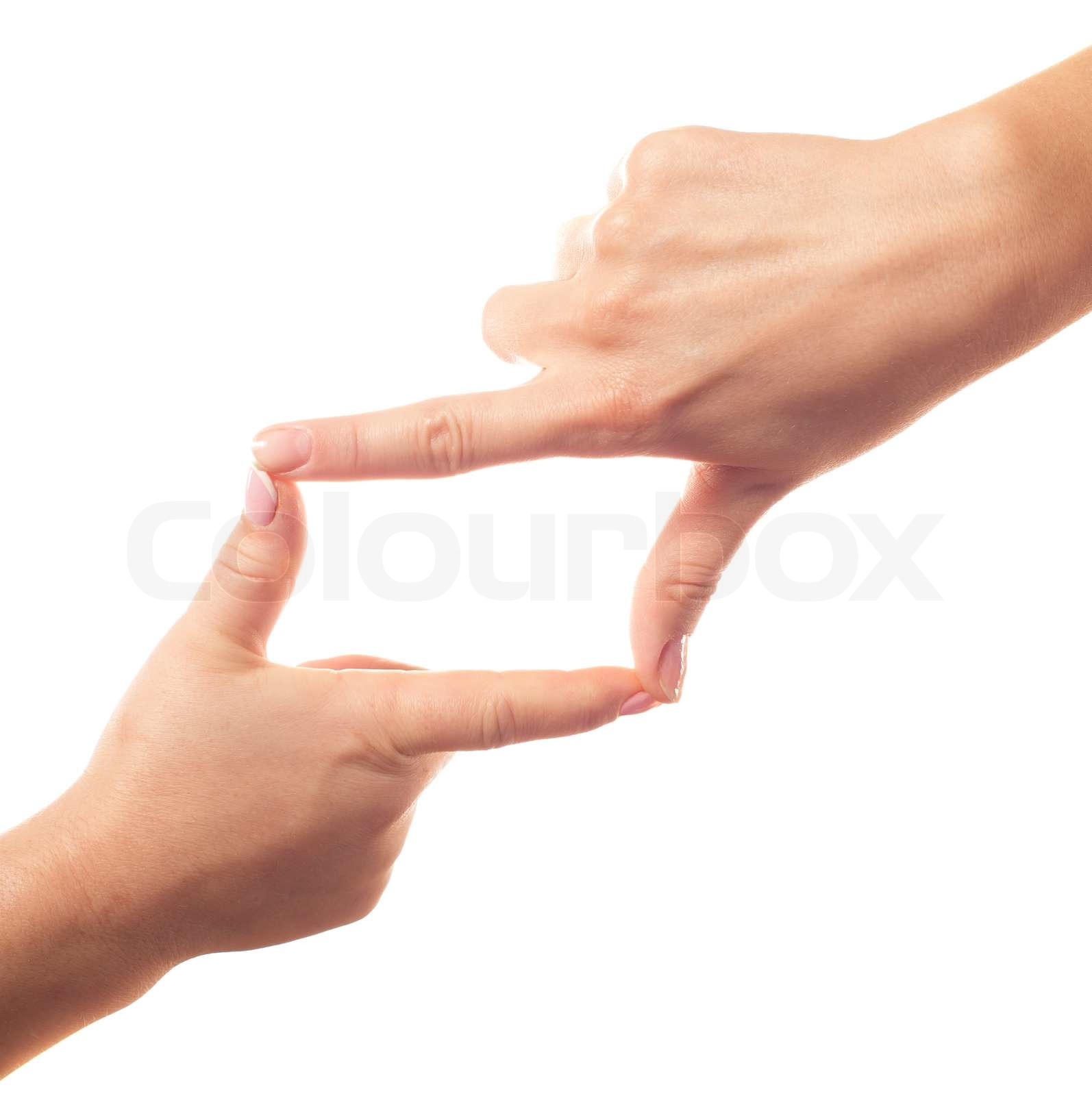 Framing human hands | Stock image | Colourbox