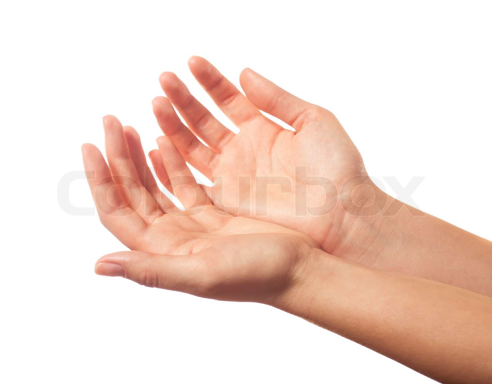 Two begging hands | Stock image | Colourbox
