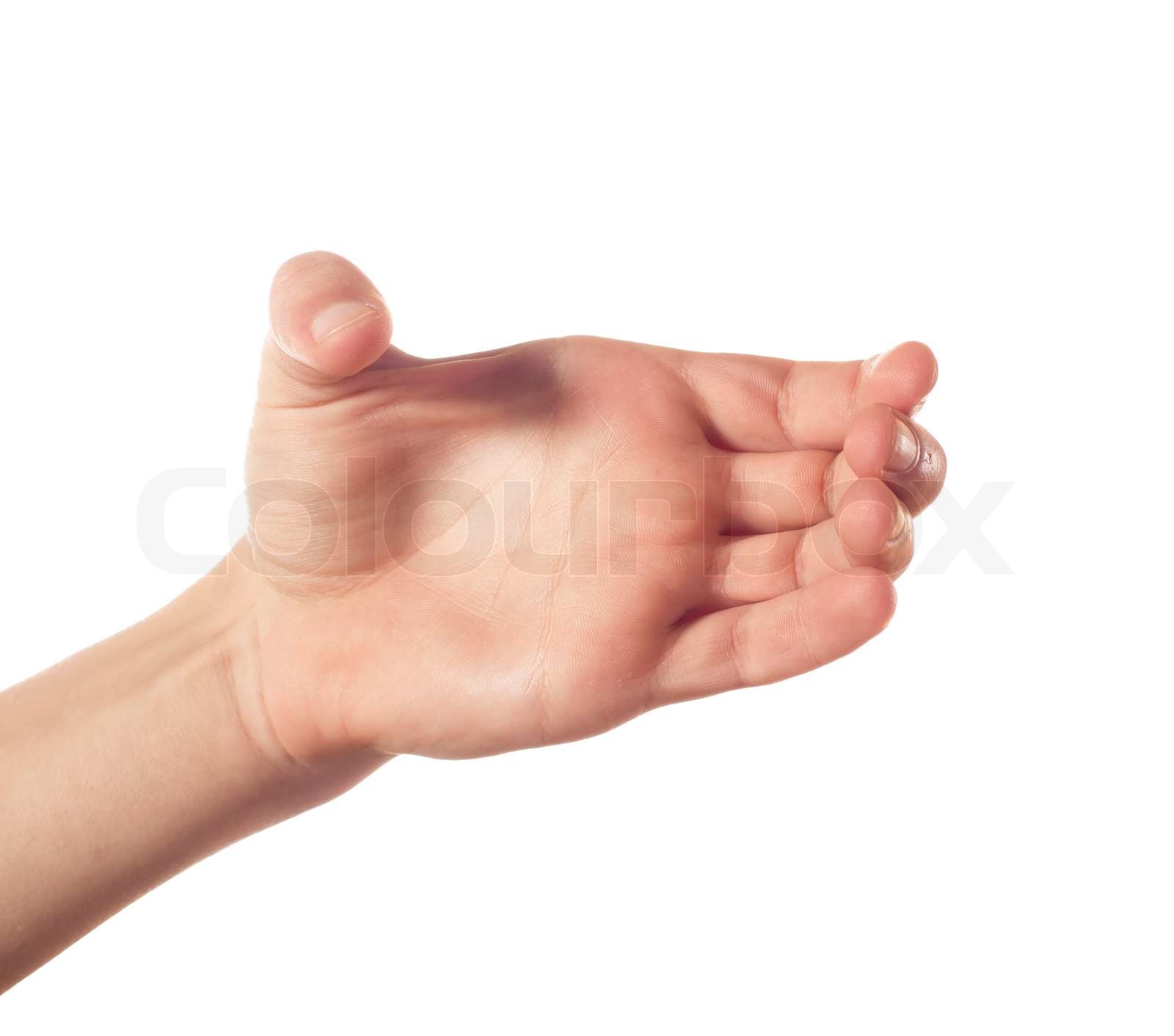 Tense human hand | Stock image | Colourbox