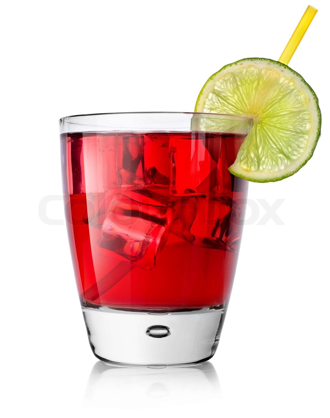 Red alcohol cocktail | Stock image | Colourbox