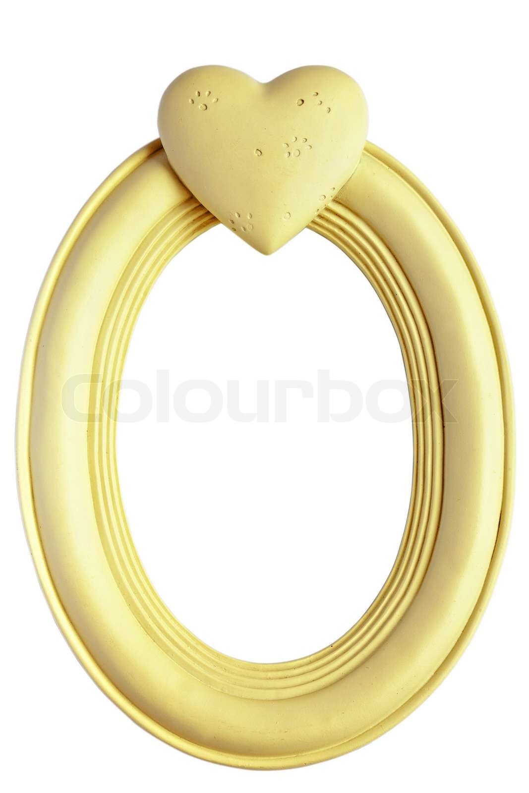 Oval frame with heart | Stock image | Colourbox