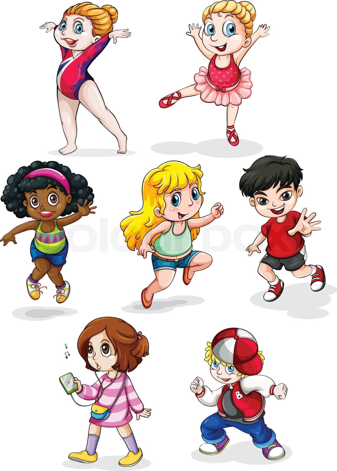 dans, tegning, gruppe | Stock vektor | Colourbox