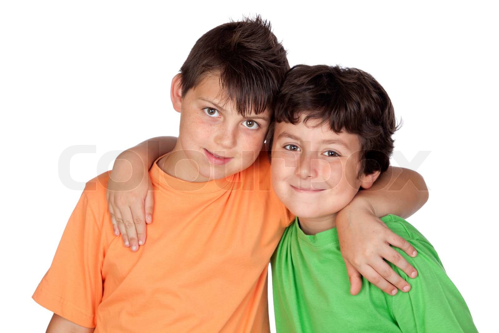 Two funny children | Stock image | Colourbox