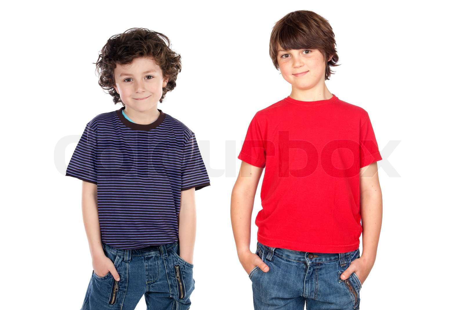 Two funny children | Stock image | Colourbox