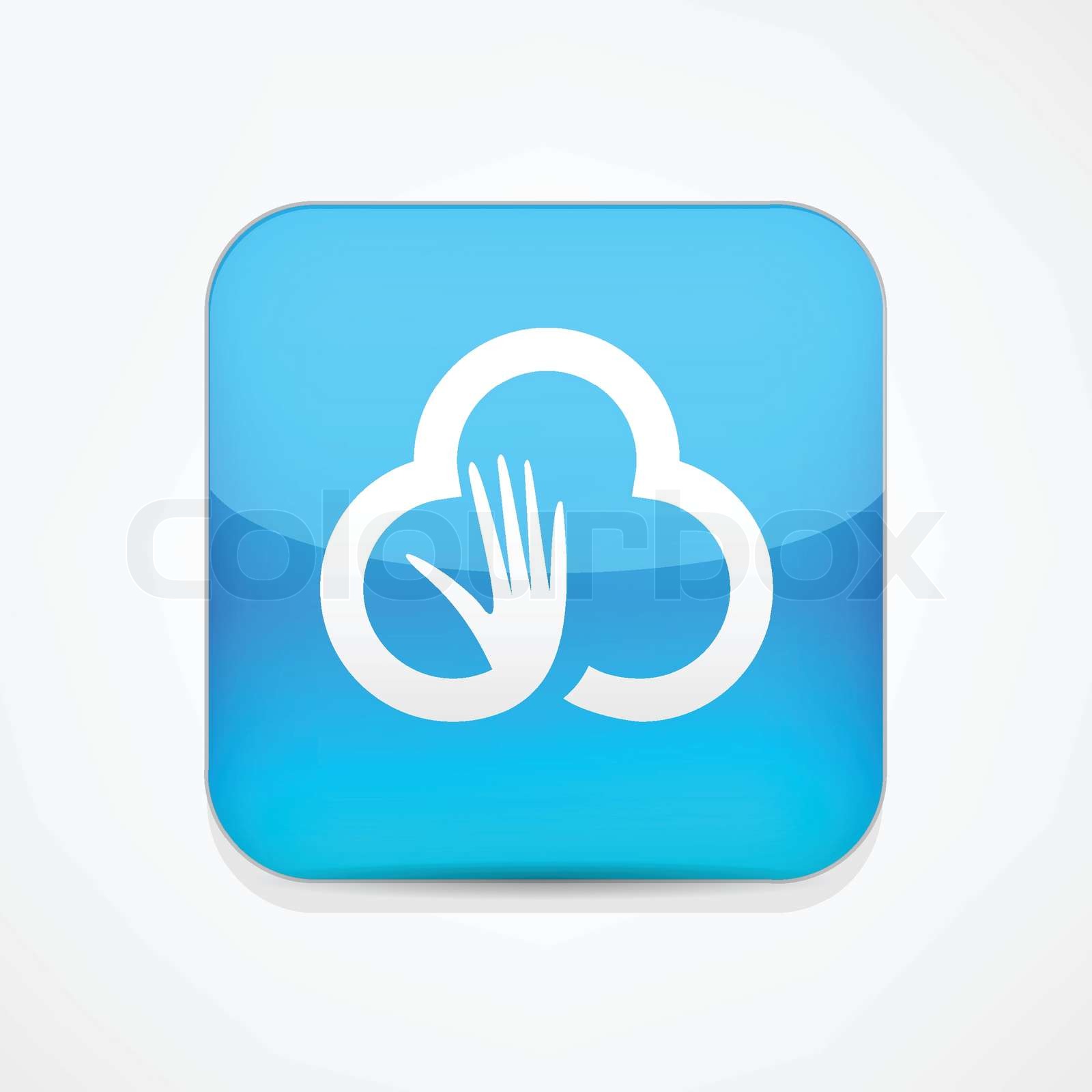 Hilfe-Hand-Symbol | Stock-Vektor | Colourbox