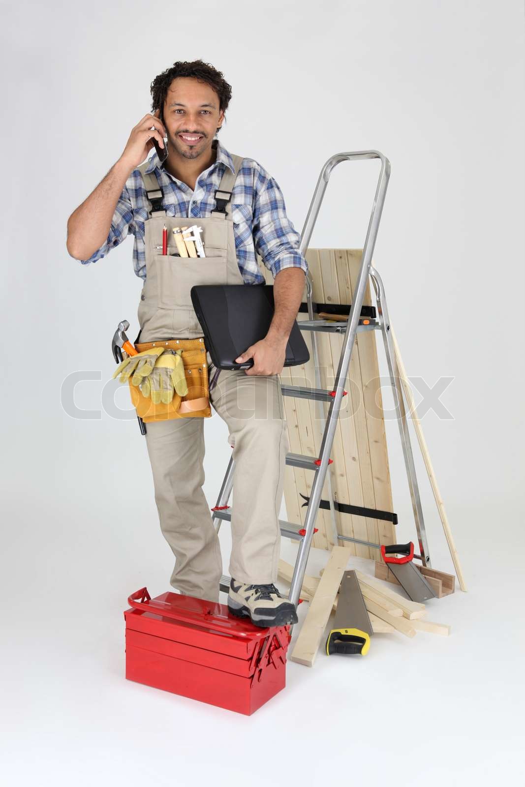 Zimmermann, sein eigenes Geschäft | Stock Bild | Colourbox