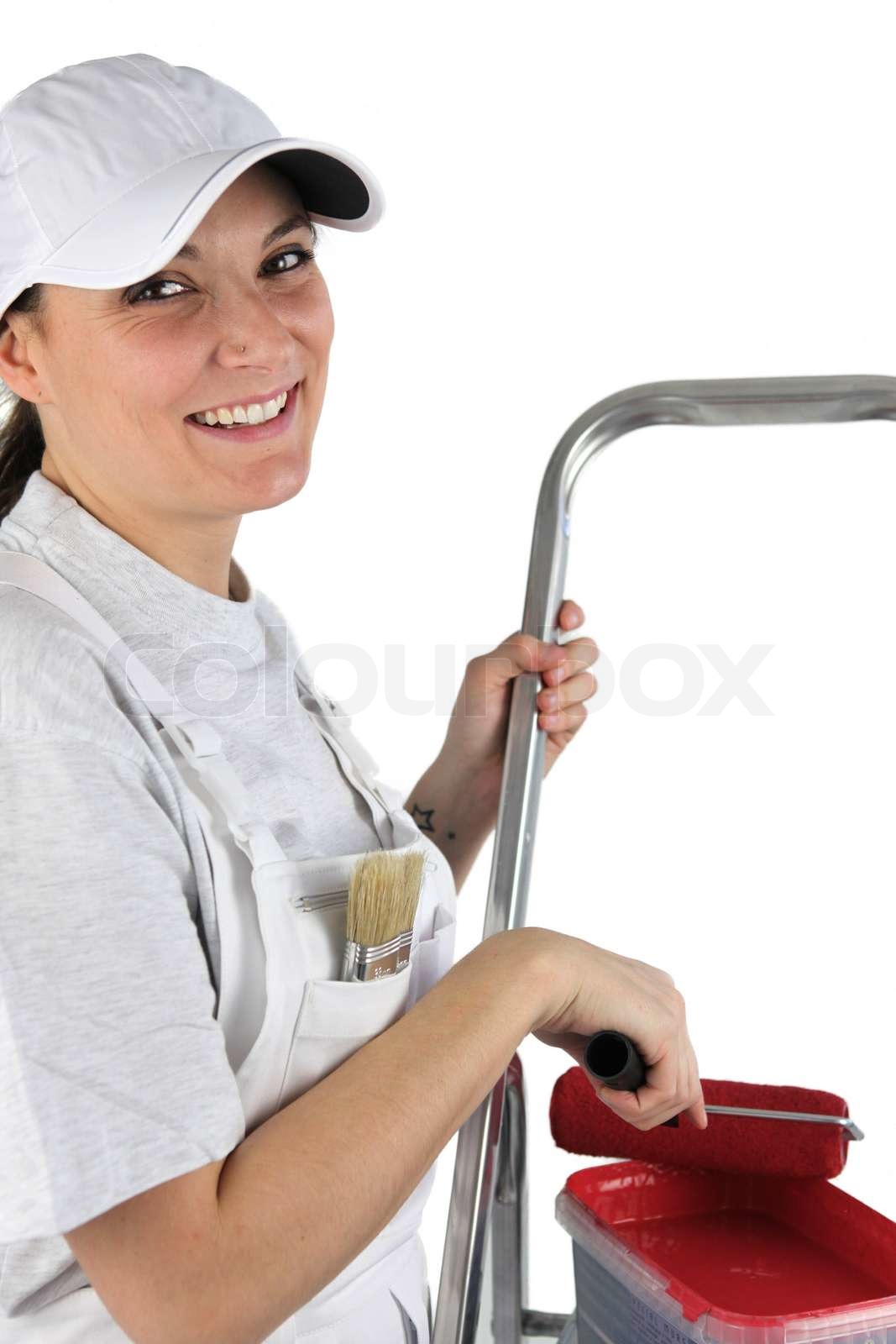 Female decorator | Stock image | Colourbox