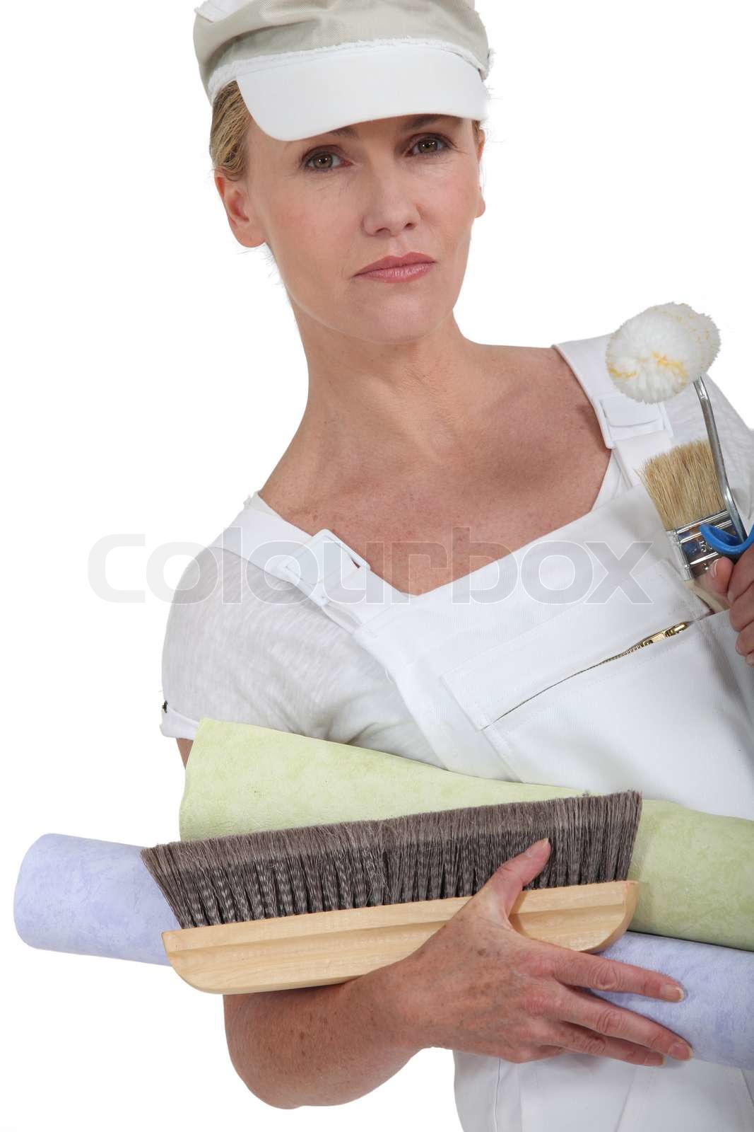 Female decorator | Stock image | Colourbox