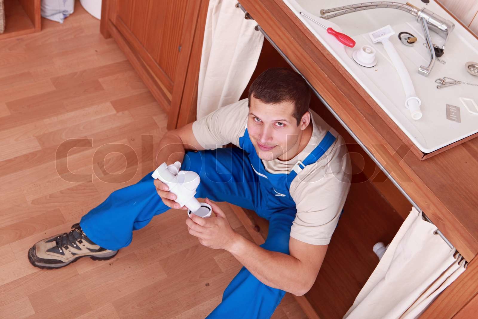 Klempner SA arbeiten | Stock Bild | Colourbox