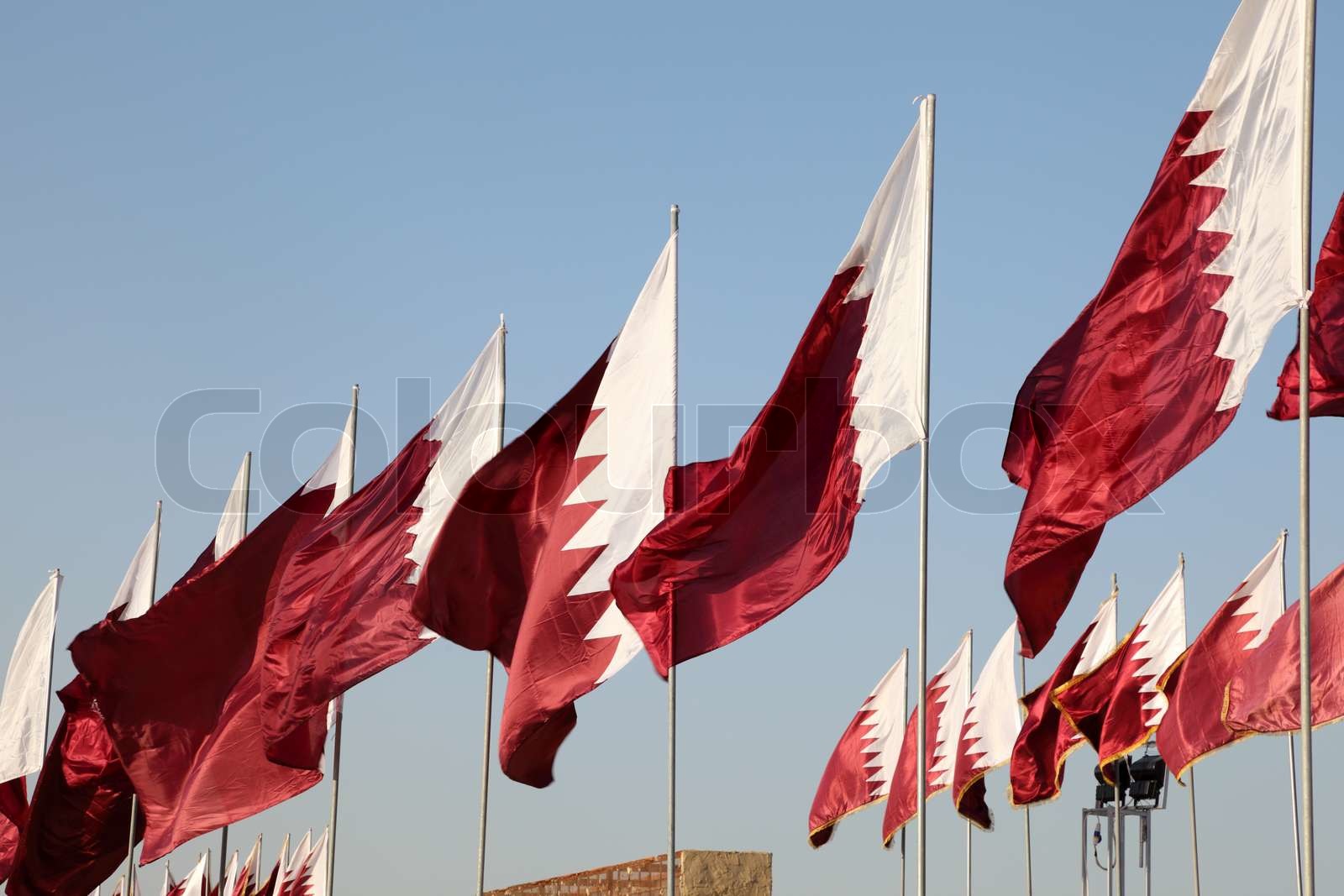 Flags of Qatar, Middle East | Stock image | Colourbox
