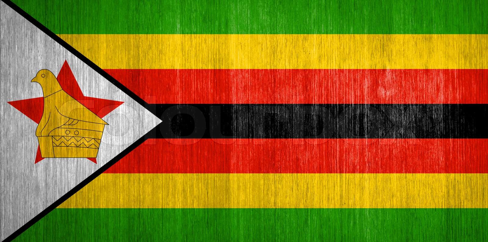 Simbabwe-Flag auf Holz-Hintergrund | Stock Bild | Colourbox