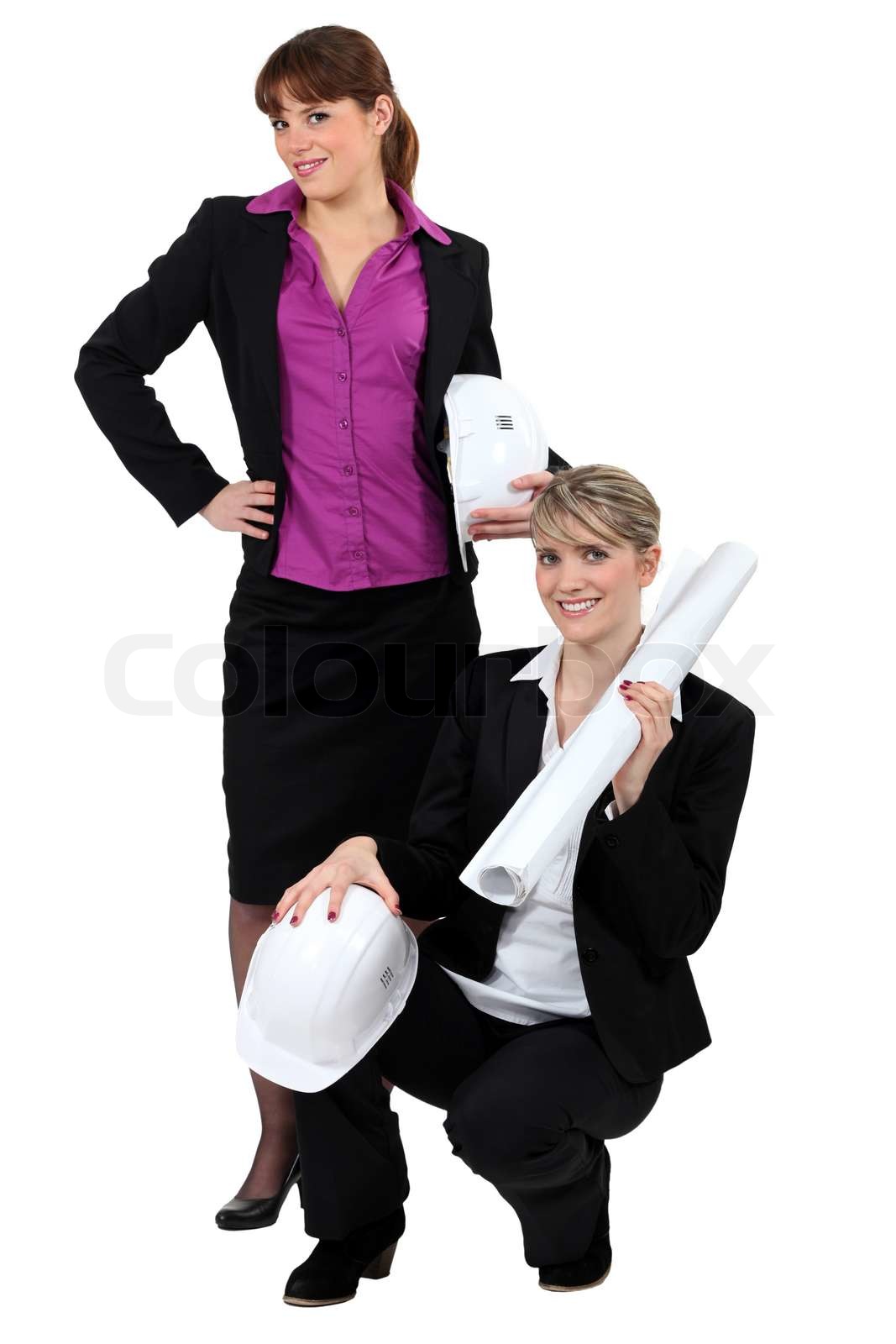 Female engineering duo | Stock image | Colourbox
