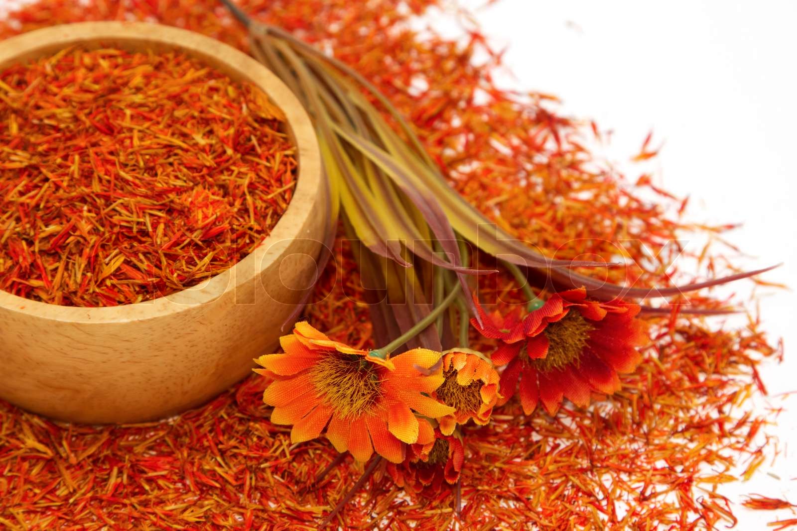Safflower, False Saffron, Saffron Thistle (Carthamus tinctorius Linn ...