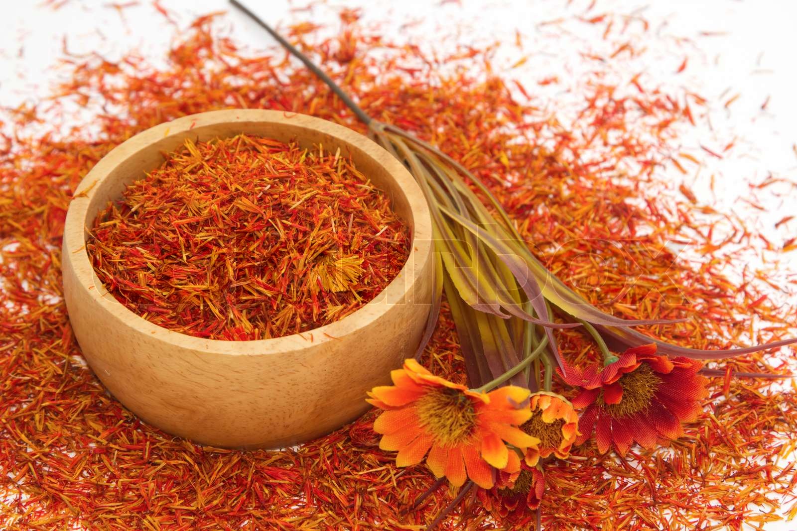 Safflower, False Saffron, Saffron Thistle (Carthamus tinctorius Linn ...