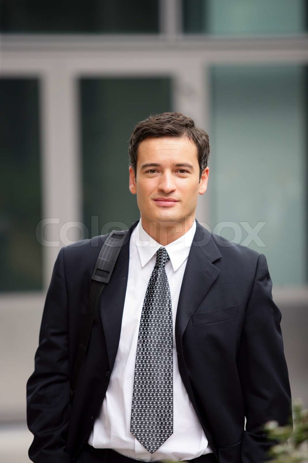 Businessman with backpack | Stock image | Colourbox