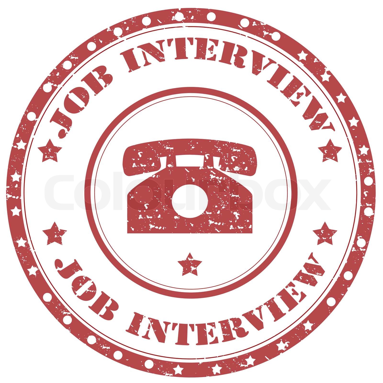 Job Interview-stamp | Stock vector | Colourbox
