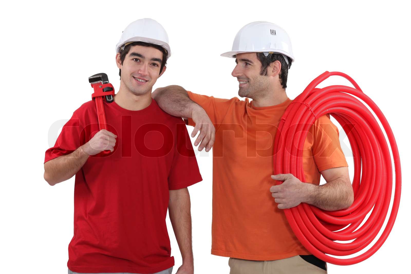 A team of tradesmen | Stock image | Colourbox