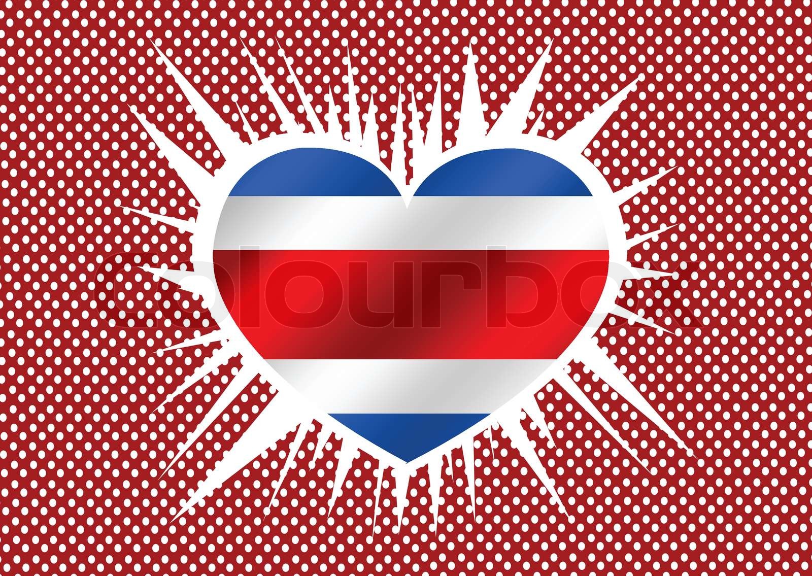 National flag of Costa Rica themes idea design | Stock vector | Colourbox