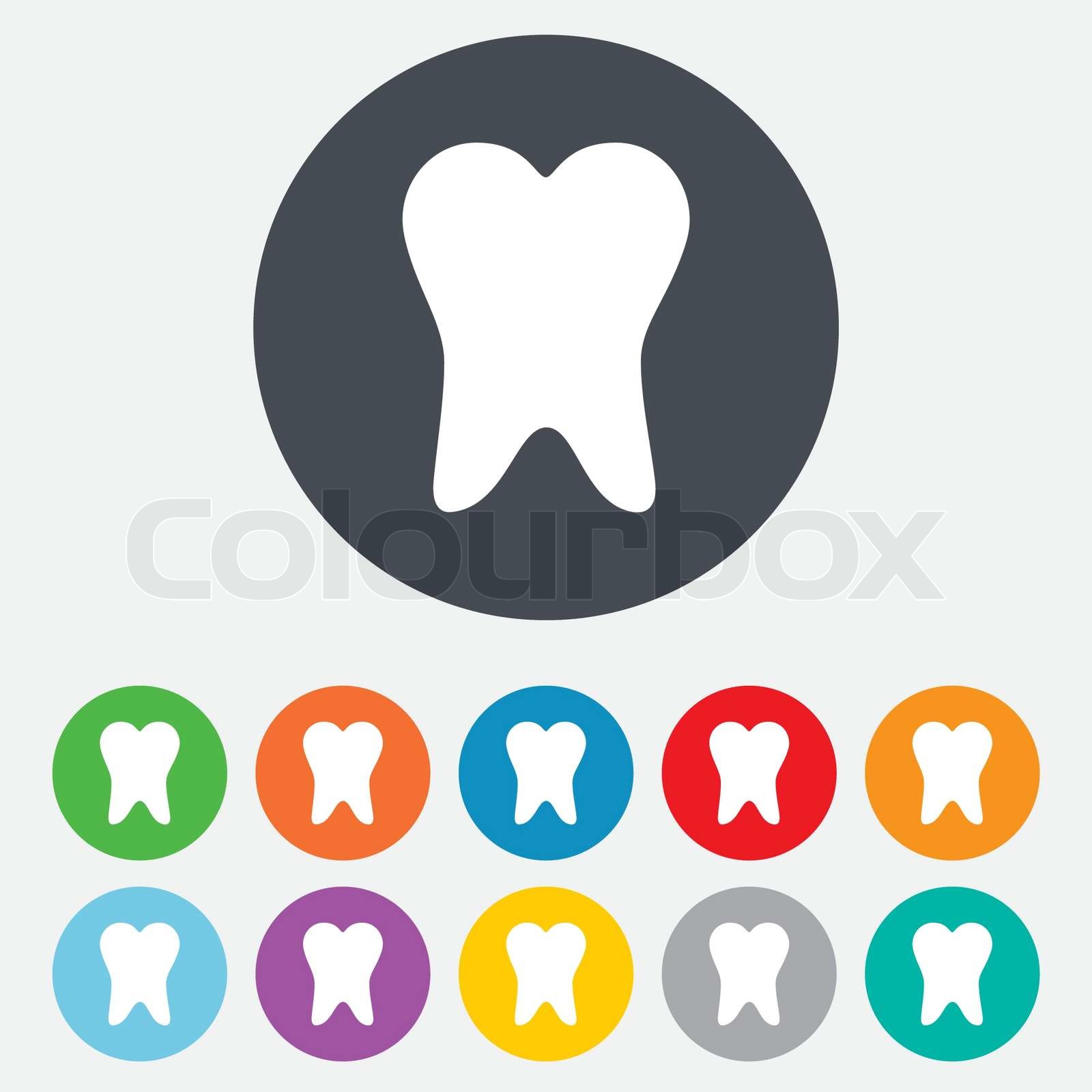 Tooth sign icon. Dental care symbol. | Stock vector | Colourbox