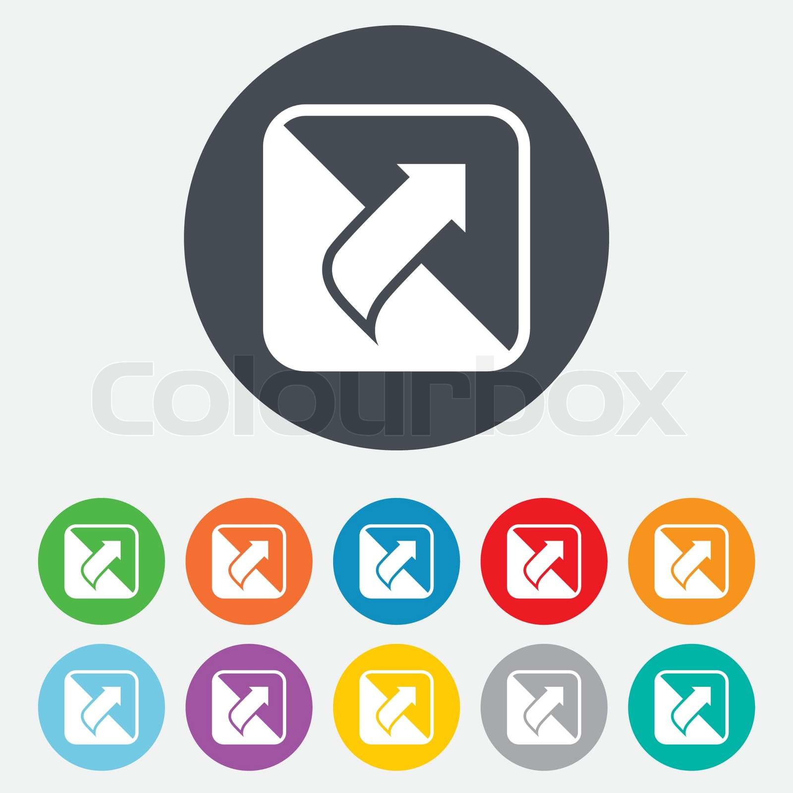 Turn page sign icon. Peel back sheet corner. | Stock vector | Colourbox