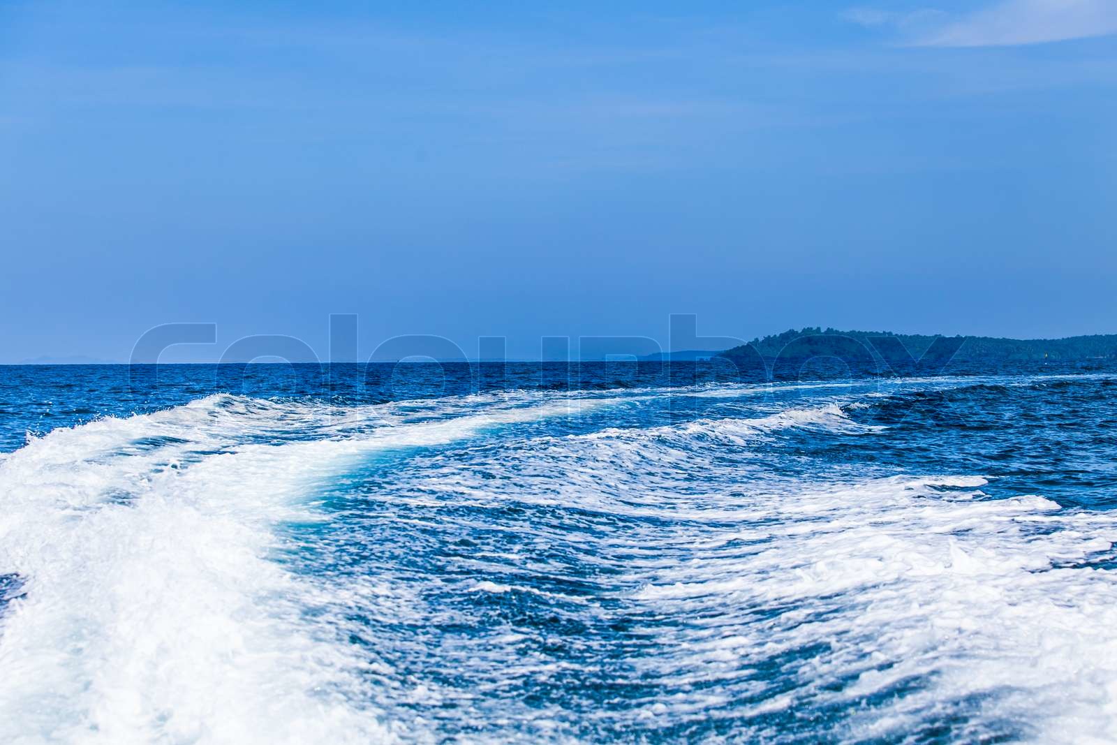 Boat Wake. Water wake | Stock image | Colourbox