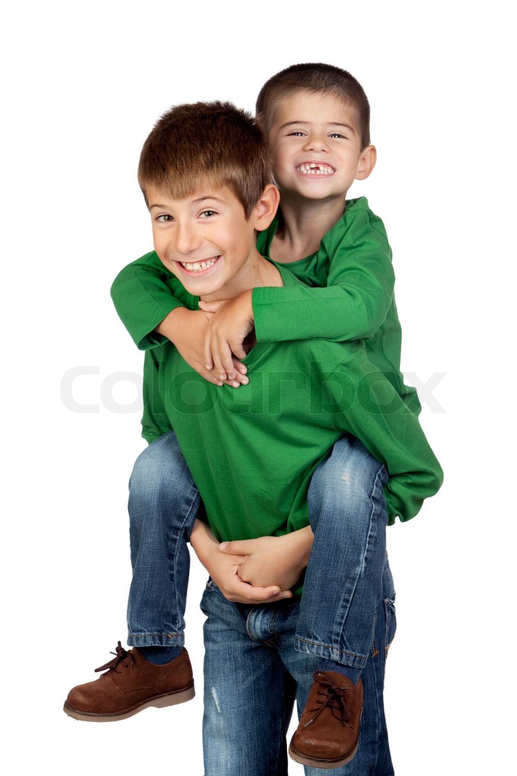 Two funny brothers | Stock image | Colourbox