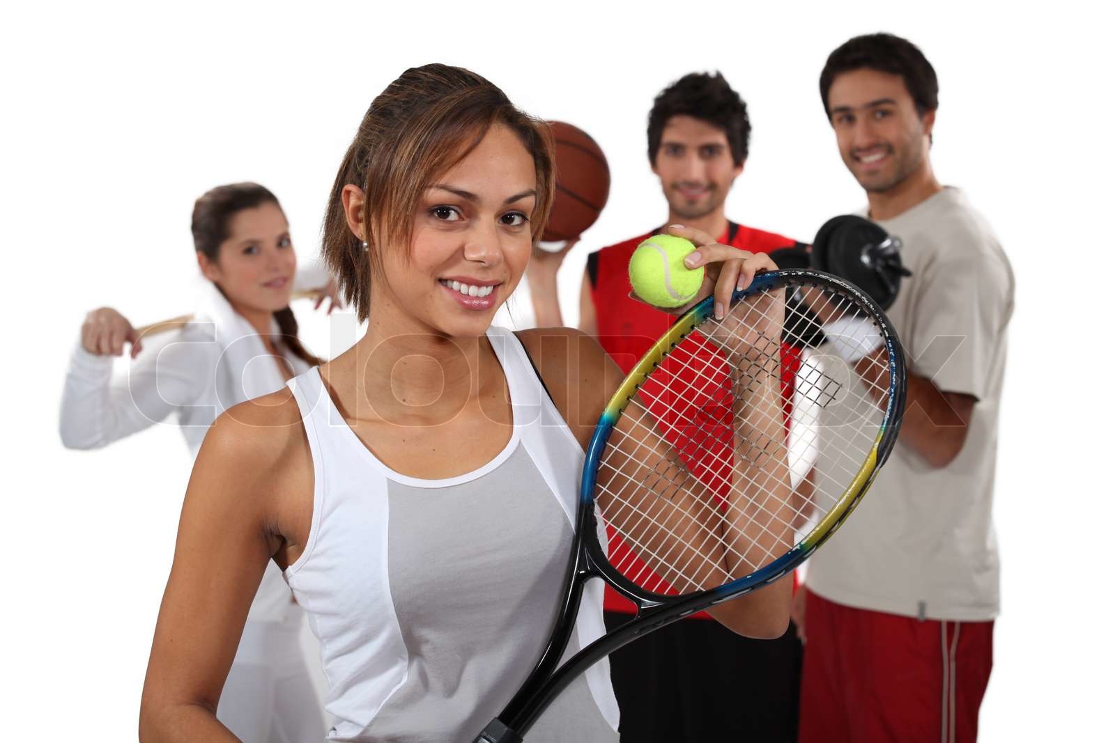 Jugendliche gekleidet für verschiedene Sportarten | Stock Bild | Colourbox