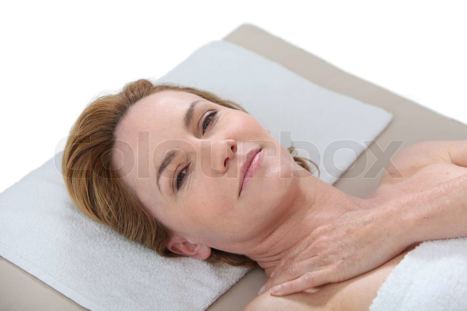 Woman Having Massage Stock Image Colourbox
