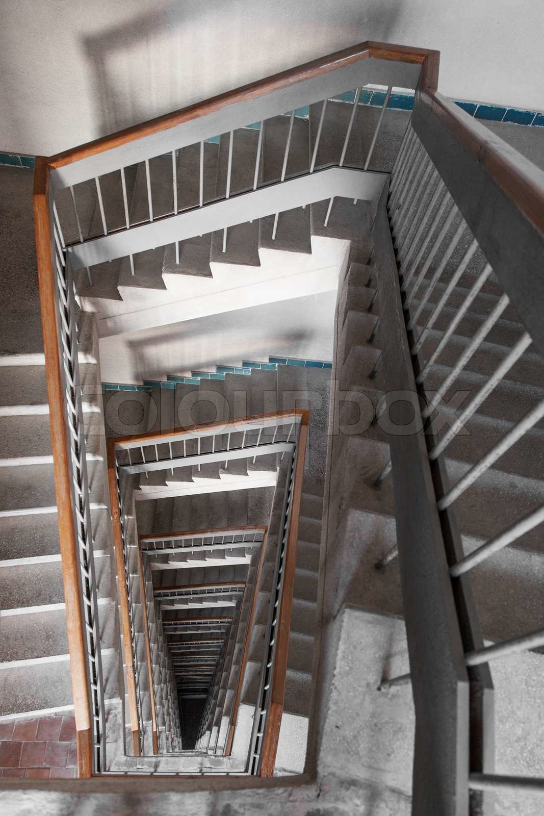 Stairwell in a building | Stock image | Colourbox