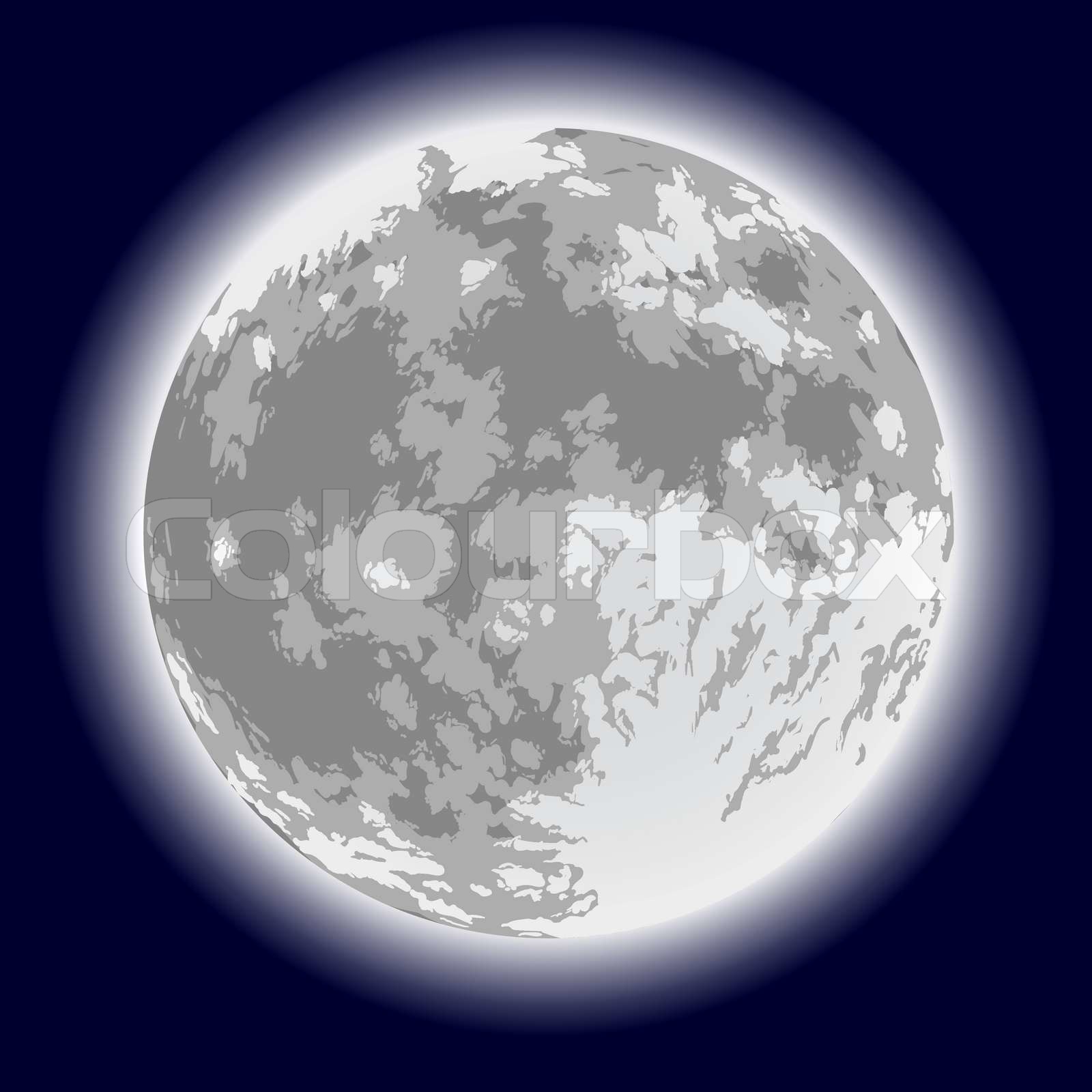 Full moon. Vector illustration. | Stock vector | Colourbox