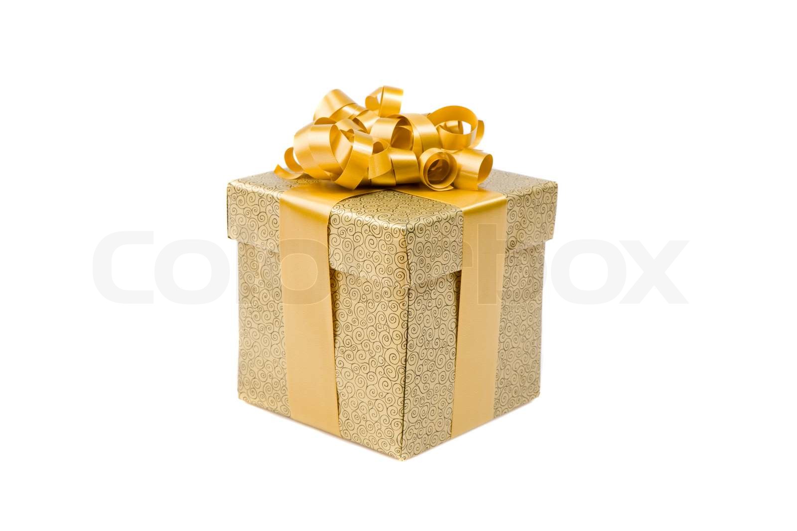Beautiful golden gift | Stock image | Colourbox