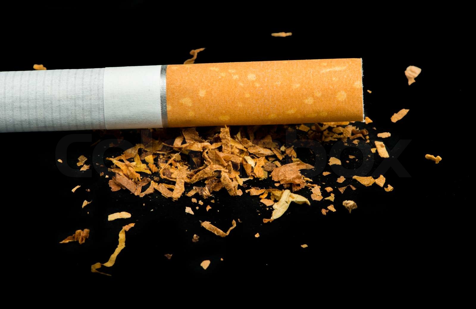 Crumpled cigarette | Stock image | Colourbox