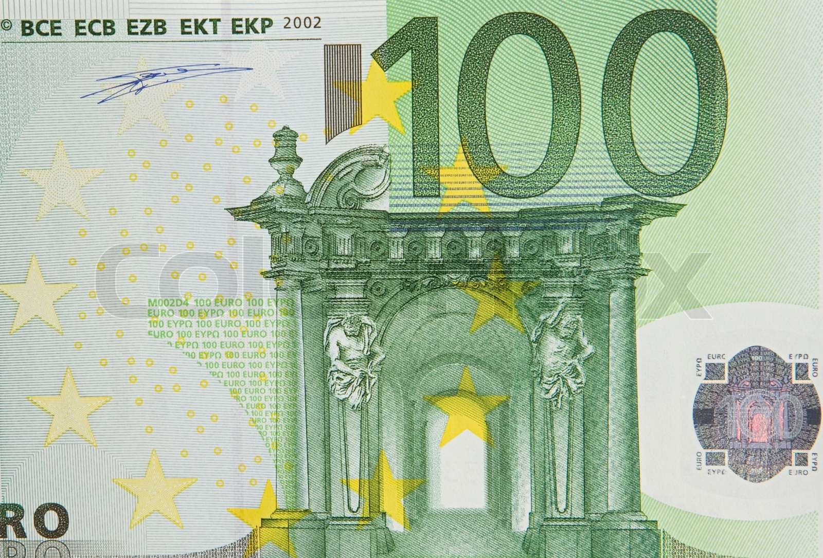 One Bill Of One Hundred Euros Stock Image Colourbox