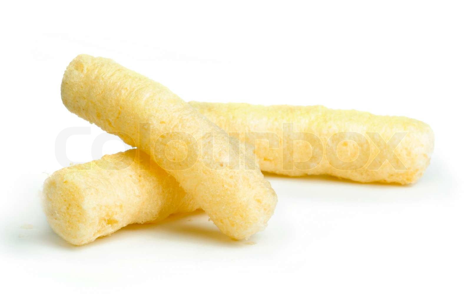Corn snacks white isolated | Stock image | Colourbox