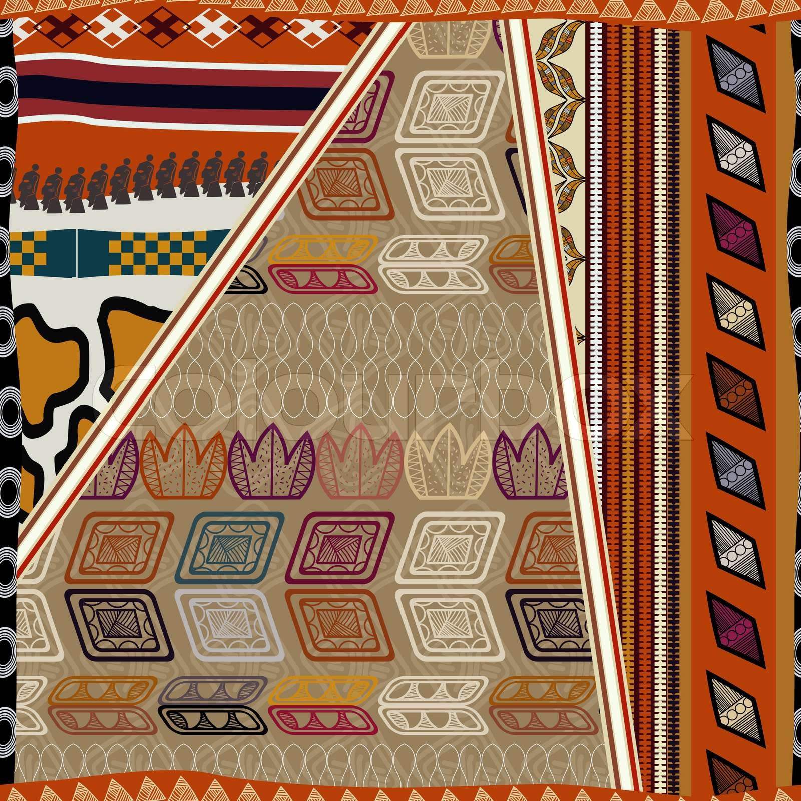 Seamless texture of African | Stock vector | Colourbox