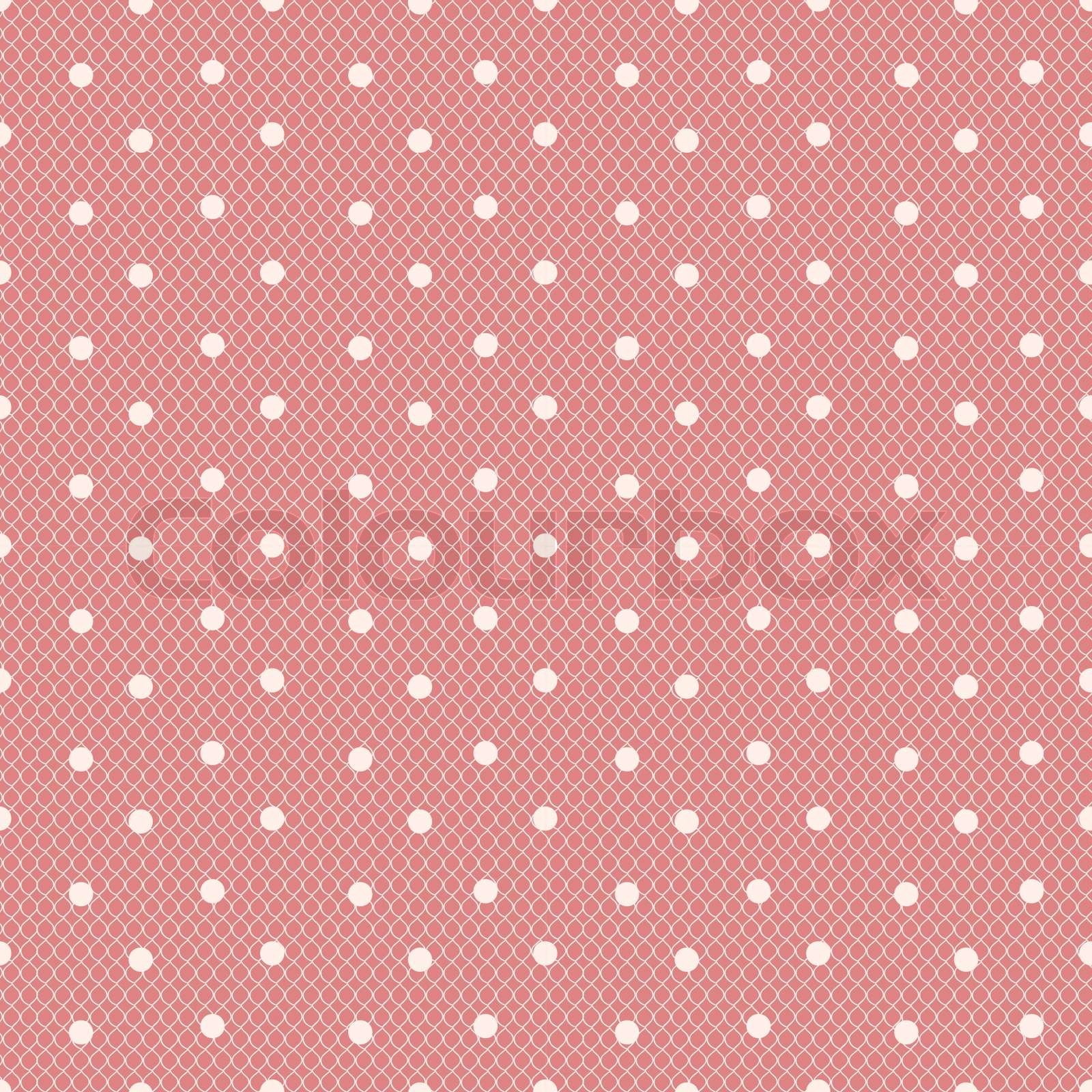 pink dotted lacy seamless pattern | Stock vector | Colourbox