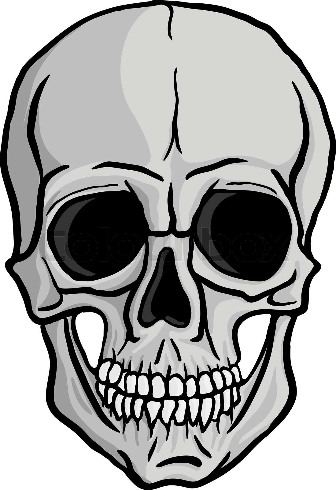 kranium, skelet, tegneserie | Stock vektor | Colourbox