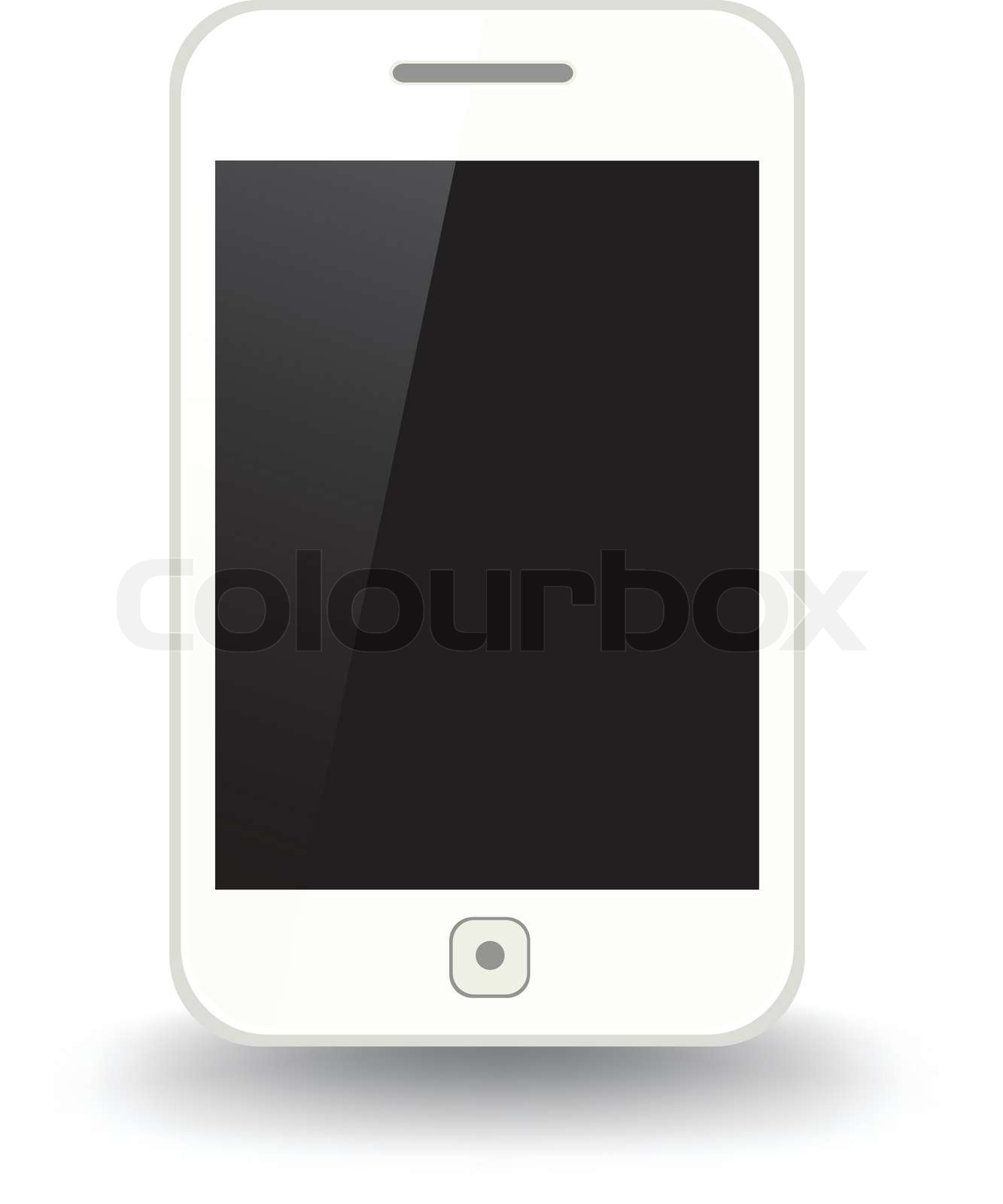 weiß Smartphone | Stock-Vektor | Colourbox