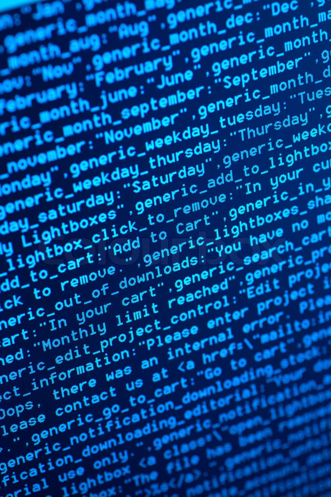 HTML codes | Stock image | Colourbox