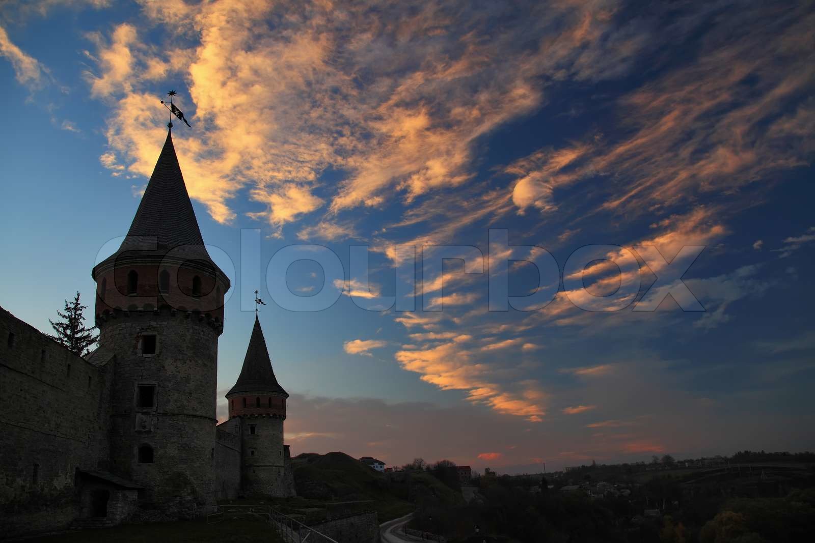 Silhouette of the castle | Stock image | Colourbox