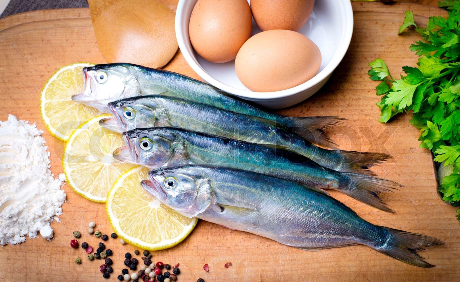 fresh fish on the table | Stock image | Colourbox
