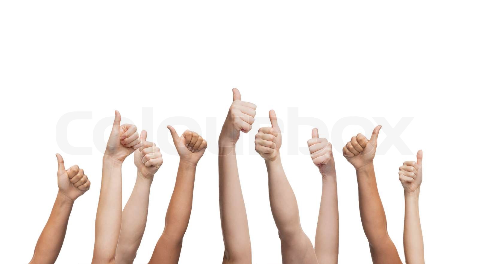 human hands showing thumbs up | Stock image | Colourbox