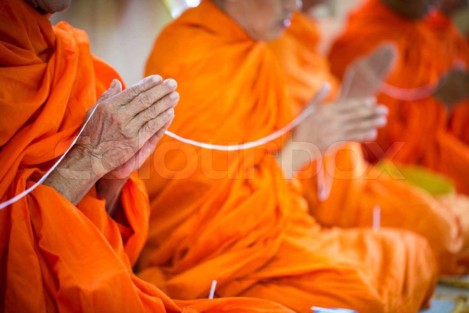 Monk hands for prayer | Stock image | Colourbox