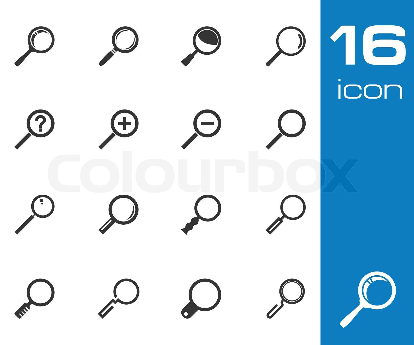 ikon, lupe, kunst | Stock vektor | Colourbox