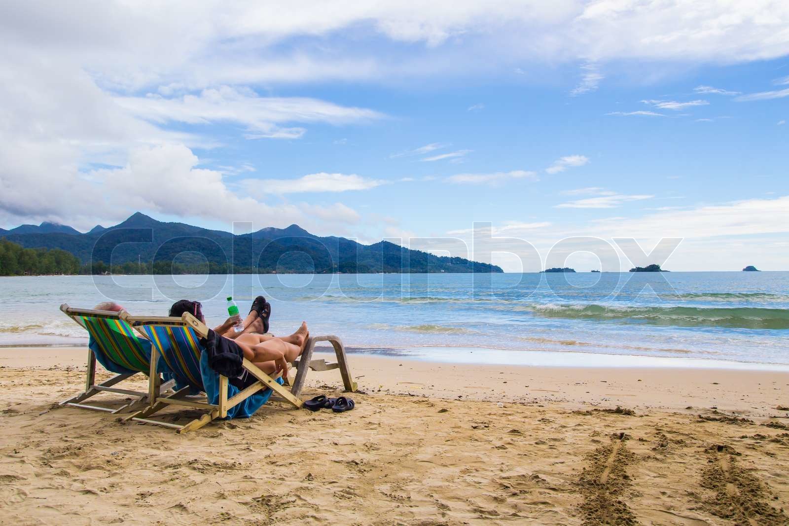 People are relaxing on the beach | Stock image | Colourbox
