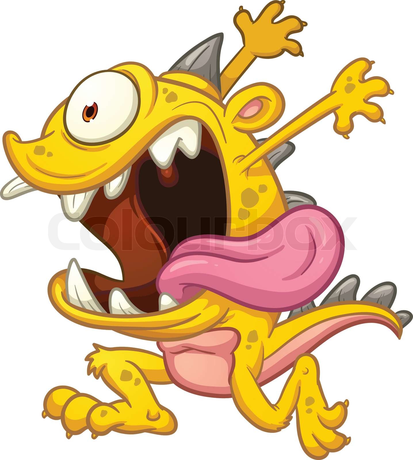 Cartoon yellow monster | Stock vector | Colourbox