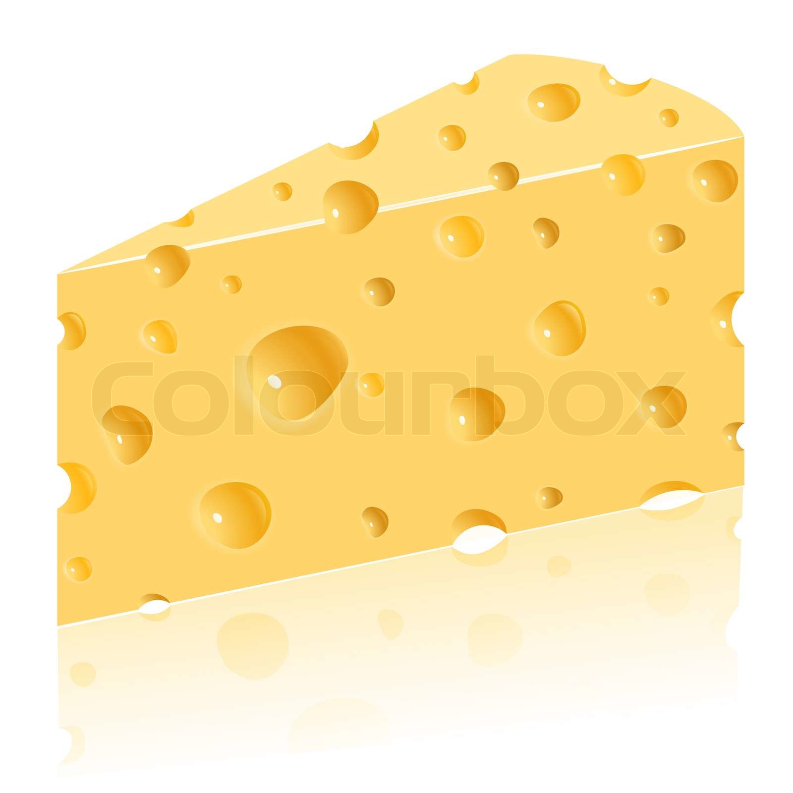 piece of cheese vector illustration | Stock vector | Colourbox